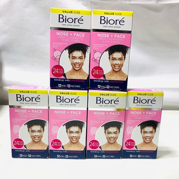 biore | Skincare | 6 Boxes Biore Nose Face Deep Clean Pore Strips ...
